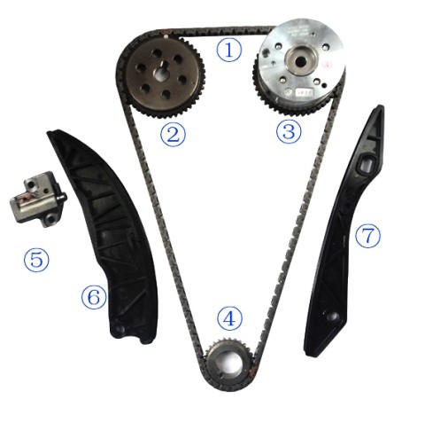 HYUNDAI G4FA Engine Timing Chain Kit I20 I30 IX20 KIA 24321-2B000 9 ...