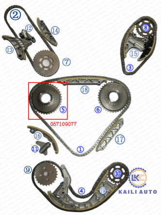 AUDI 2.7L CANA Timing Chain Assembly VW PHAETON TOUAREG 3.0T CATA CASA ...
