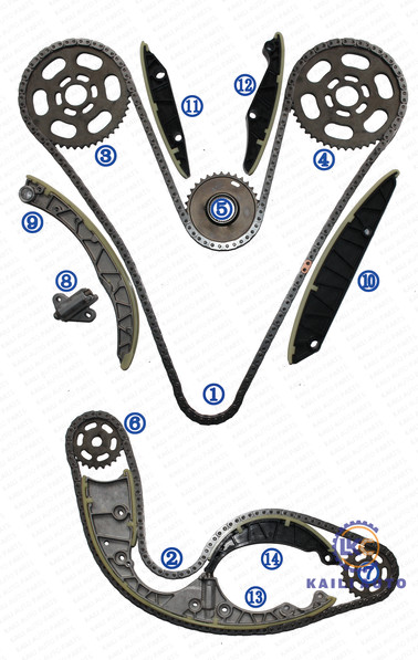 Engine CRCA CJMA Timing Chain Kit For AUDI VW TOUAREG Q5 Q7 A4 A5 A6 A7 ...